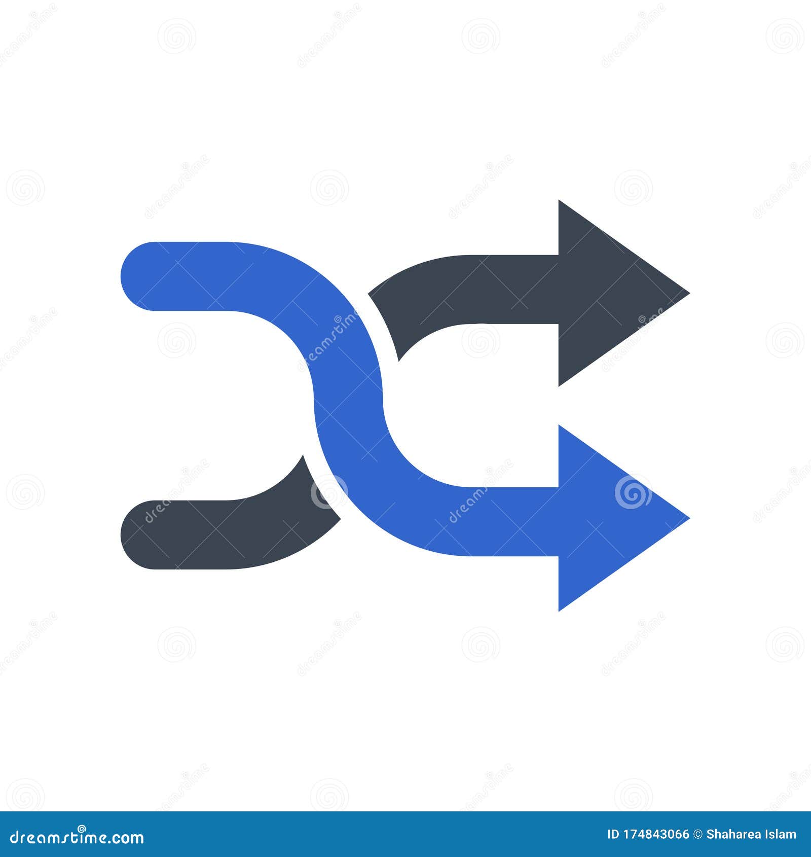 Shuffle, random icon stock vector. Illustration of vector - 174843066