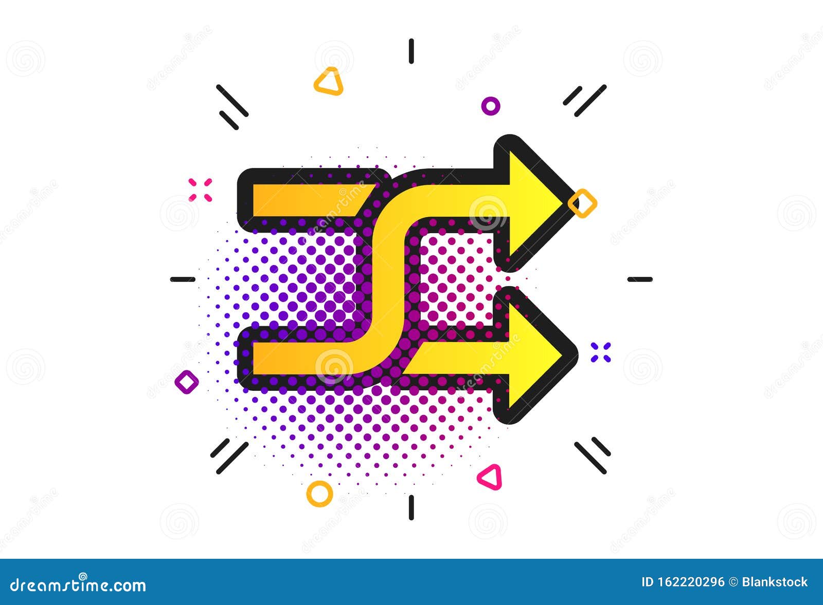 Shuffle Sign Icon. Random Symbol. Vector Stock Vector - Illustration of ...