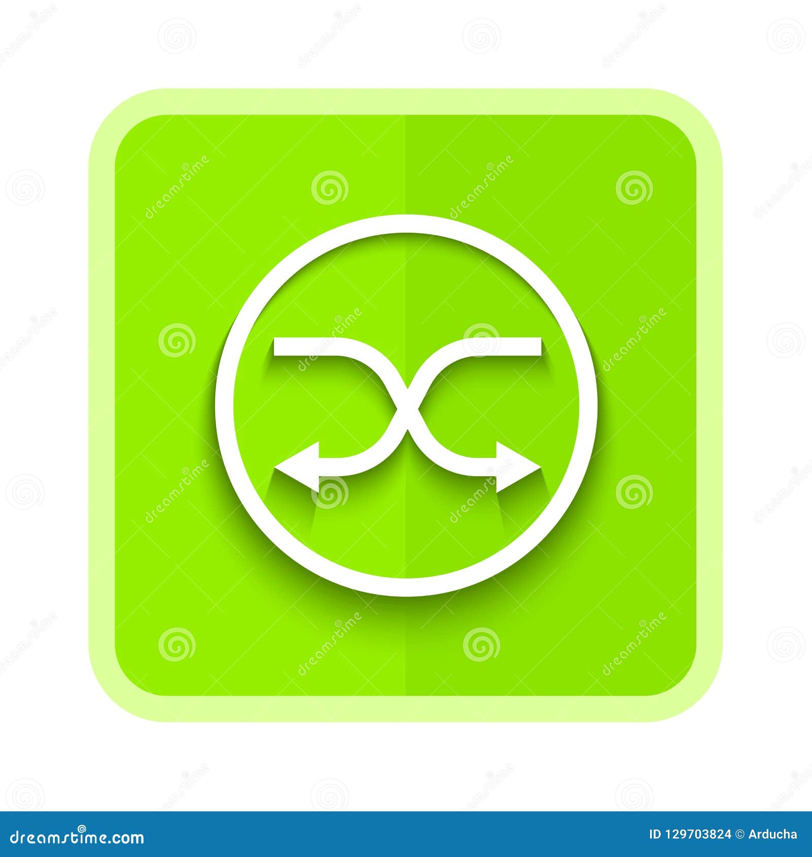 Shuffle symbol outline stock vector. Illustration of outline - 129703824