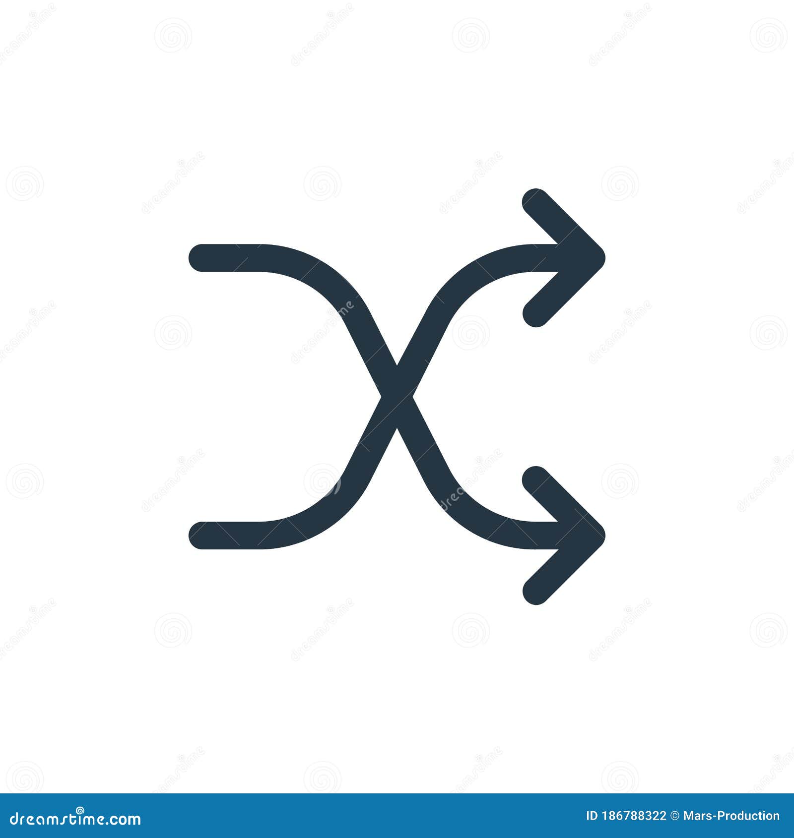Shuffle Vector Icon. Shuffle Editable Stroke. Shuffle Linear Symbol for ...