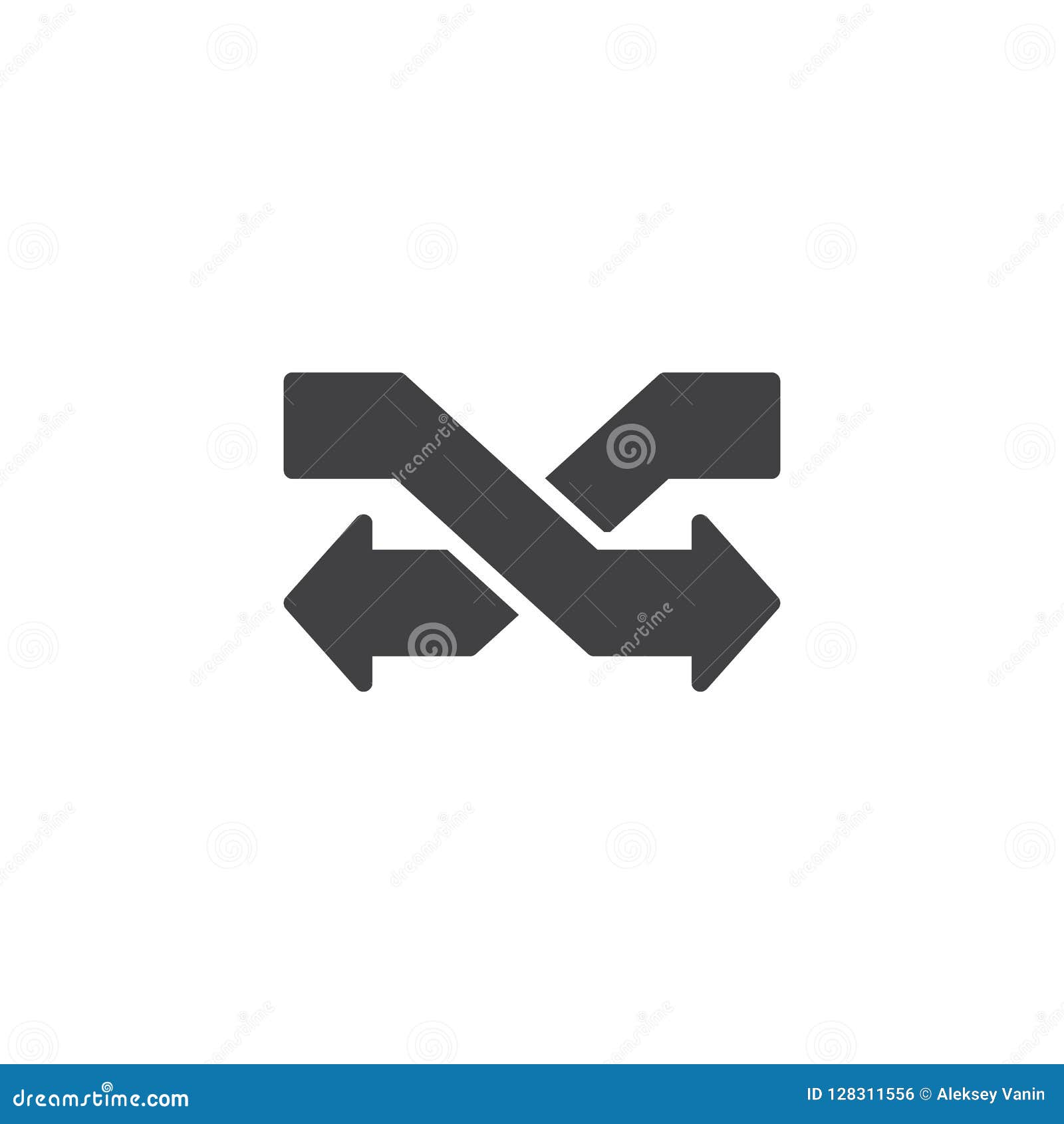 Shuffle vector icon stock vector. Illustration of action - 128311556