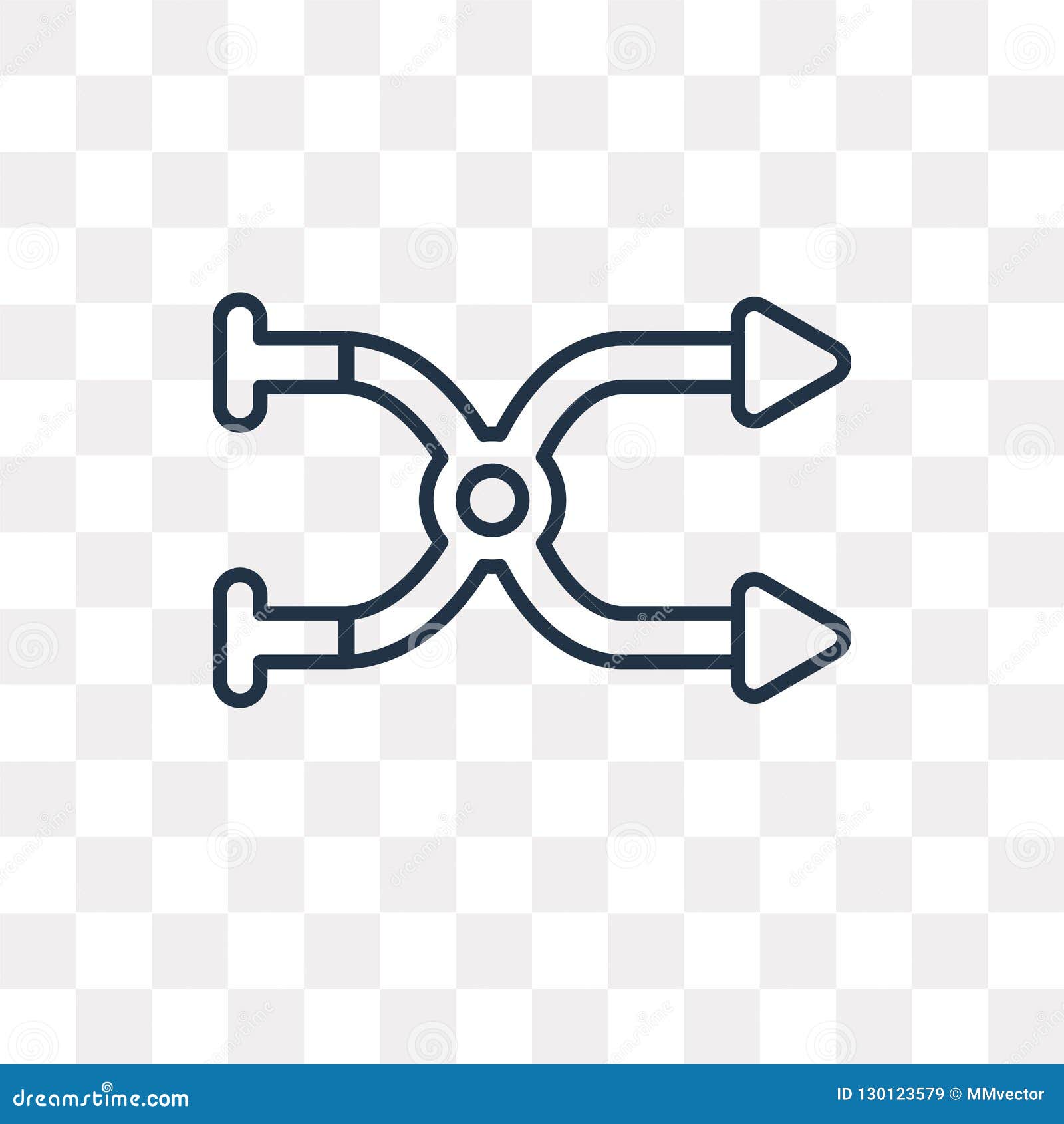 Shuffle Vector Icon Isolated On Transparent Background, Linear S ...