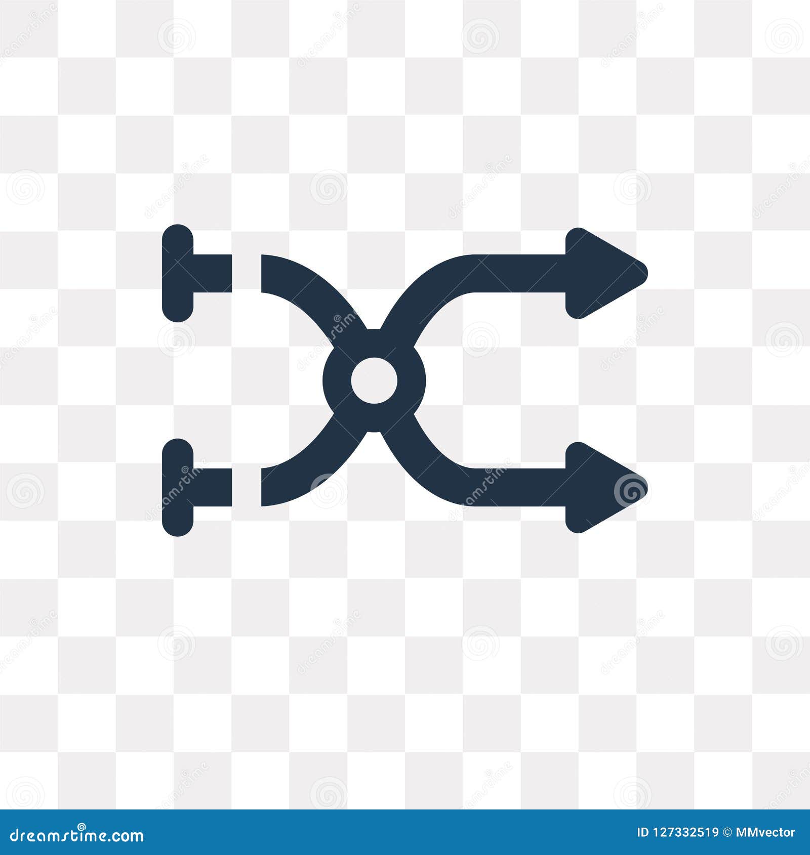 Shuffle Vector Icon Isolated On Transparent Background, Linear S ...