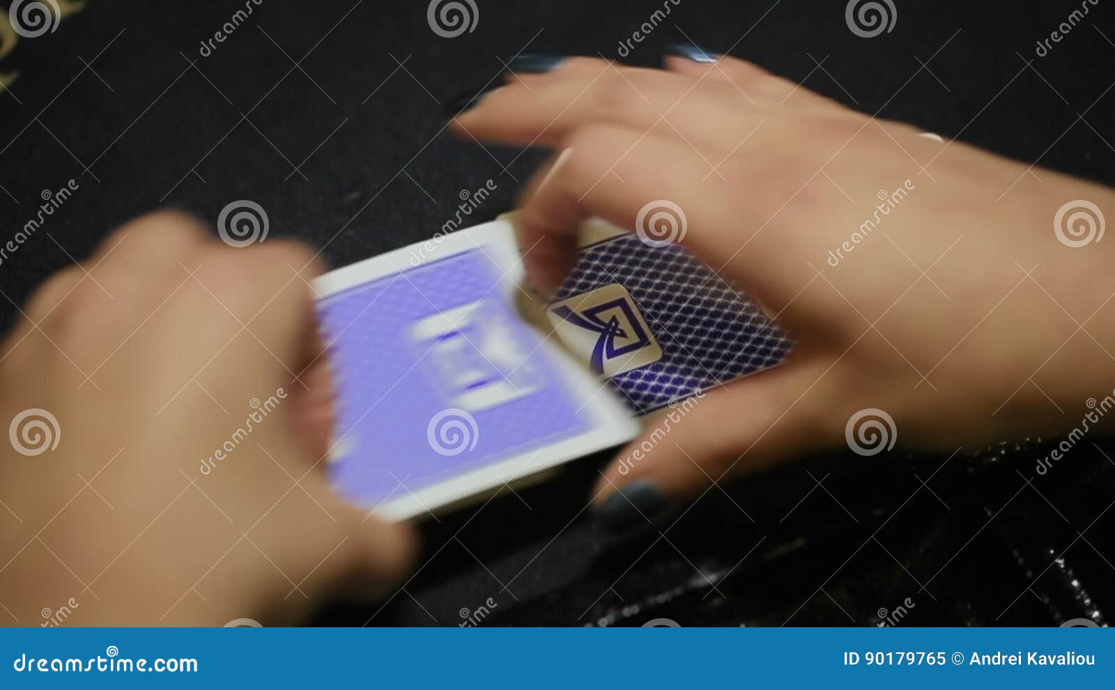 Shuffling Playing Cards - New Deck Ruffle and Shuffle Cut Stock Video ...