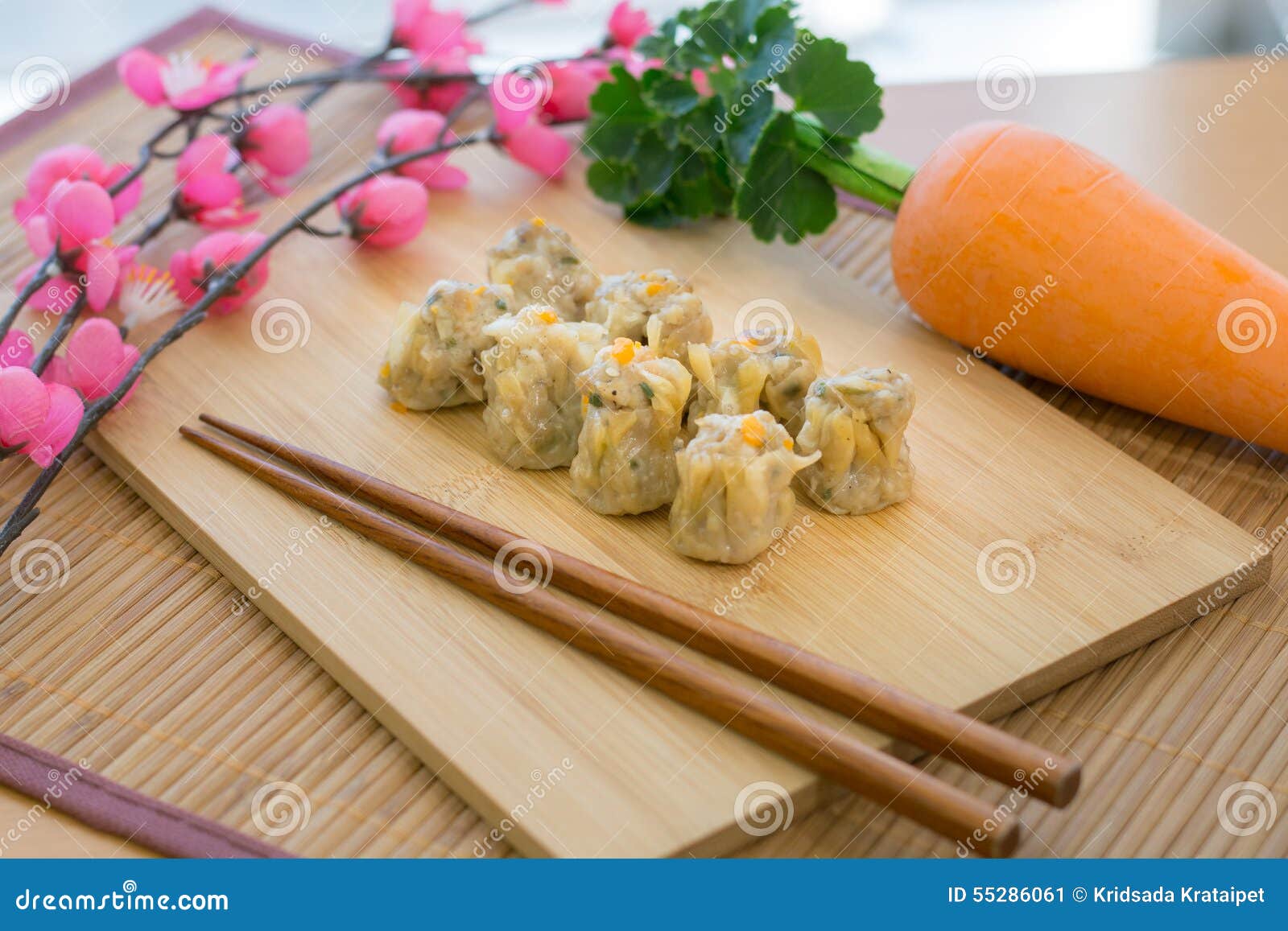 Shumai, dim sum stock image. Image of chive, appetizer - 55286061
