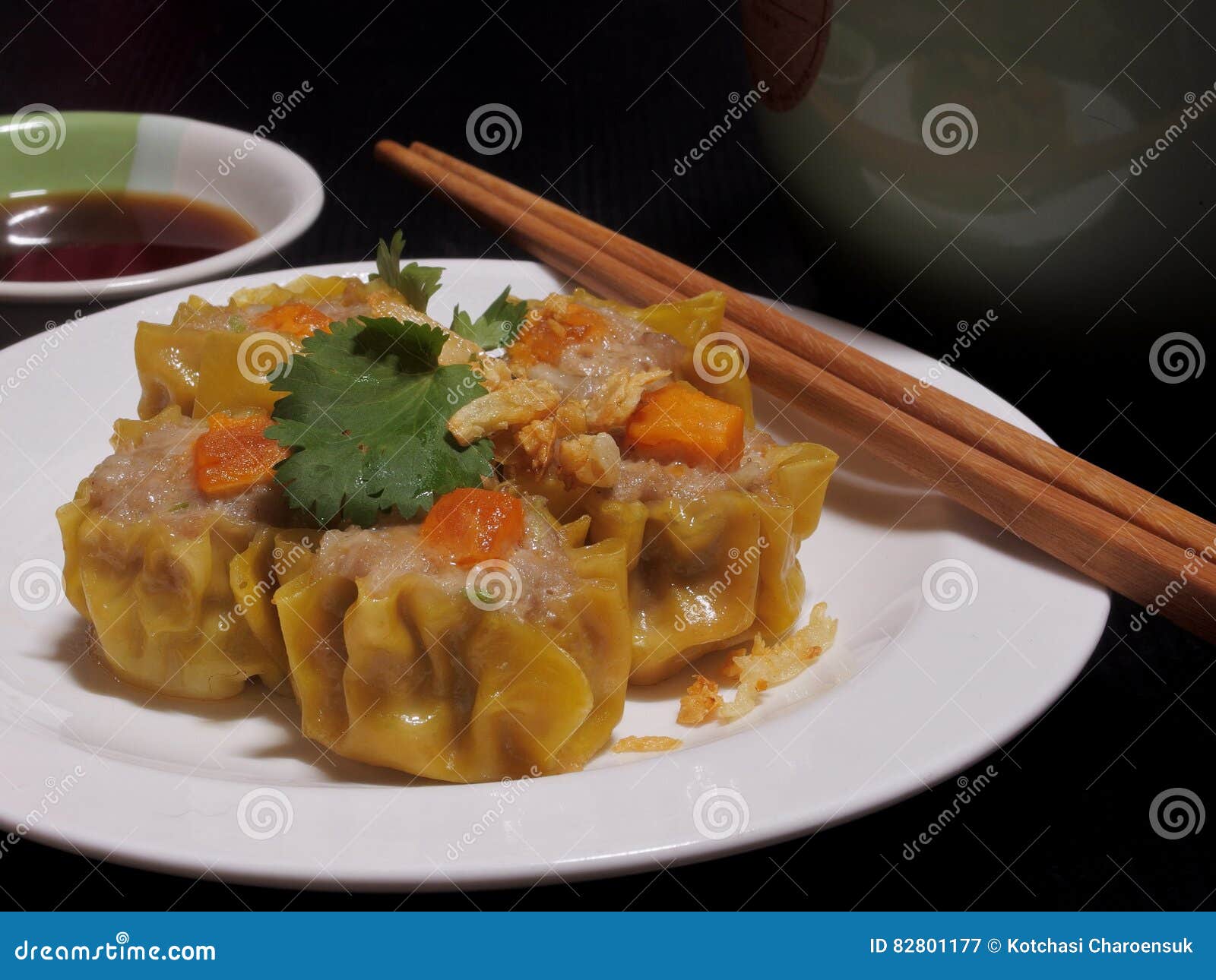 Shumai stock image. Image of cantonese, onion, breakfast - 82801177