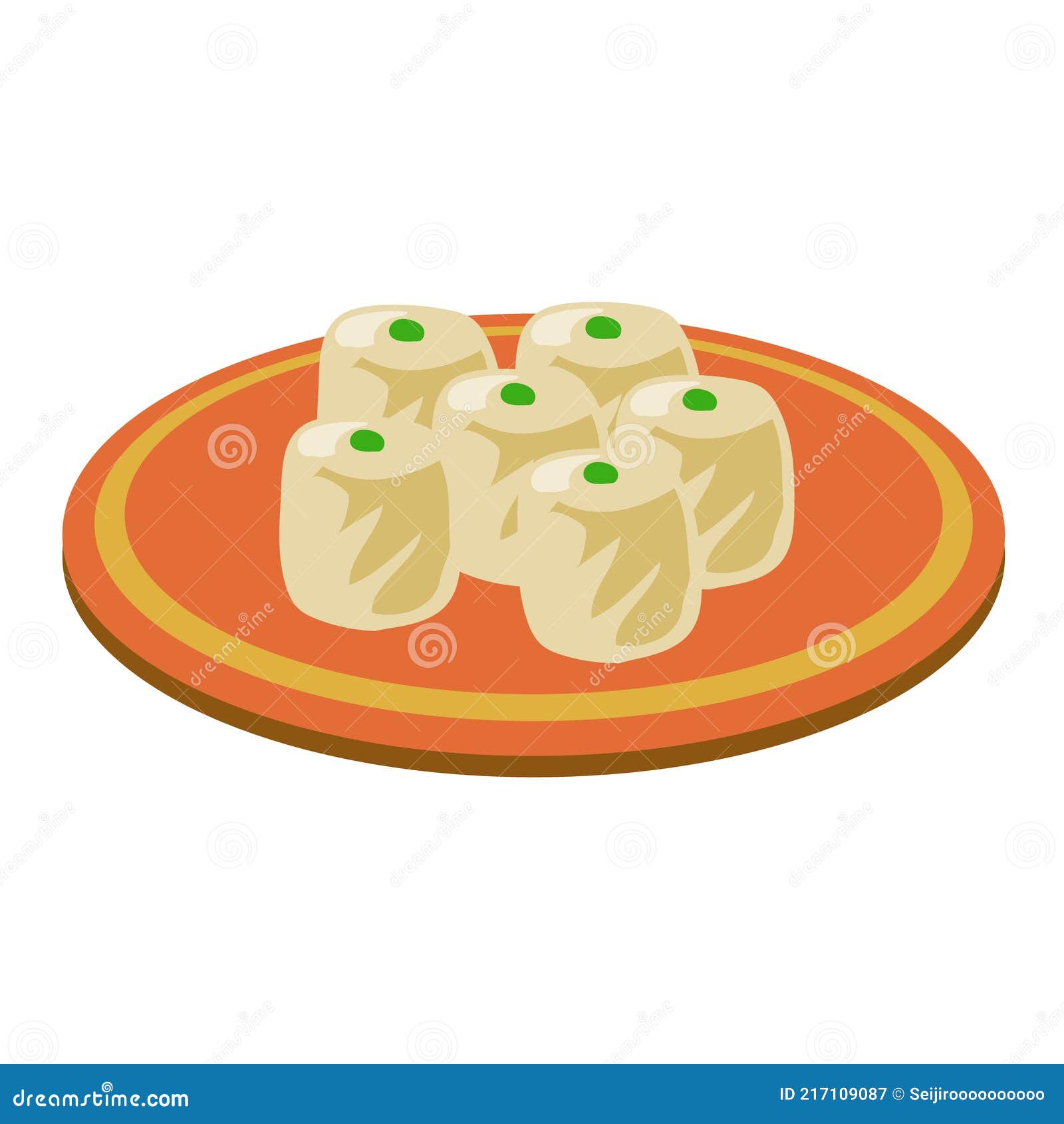 Shumai stock vector. Illustration of chinese, accessory - 217109087