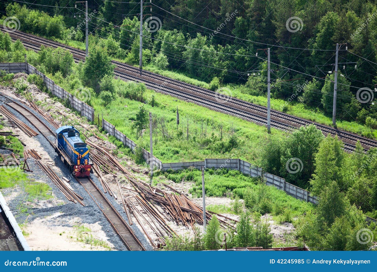 Shunting Train on Industrial Plant Stock Image - Image of rail, shifter ...