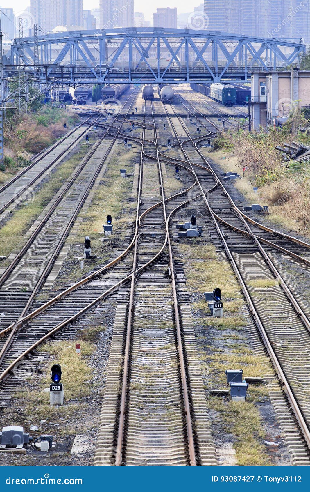 Shunting Yard with Meandering Tracks Stock Image - Image of marshalling ...