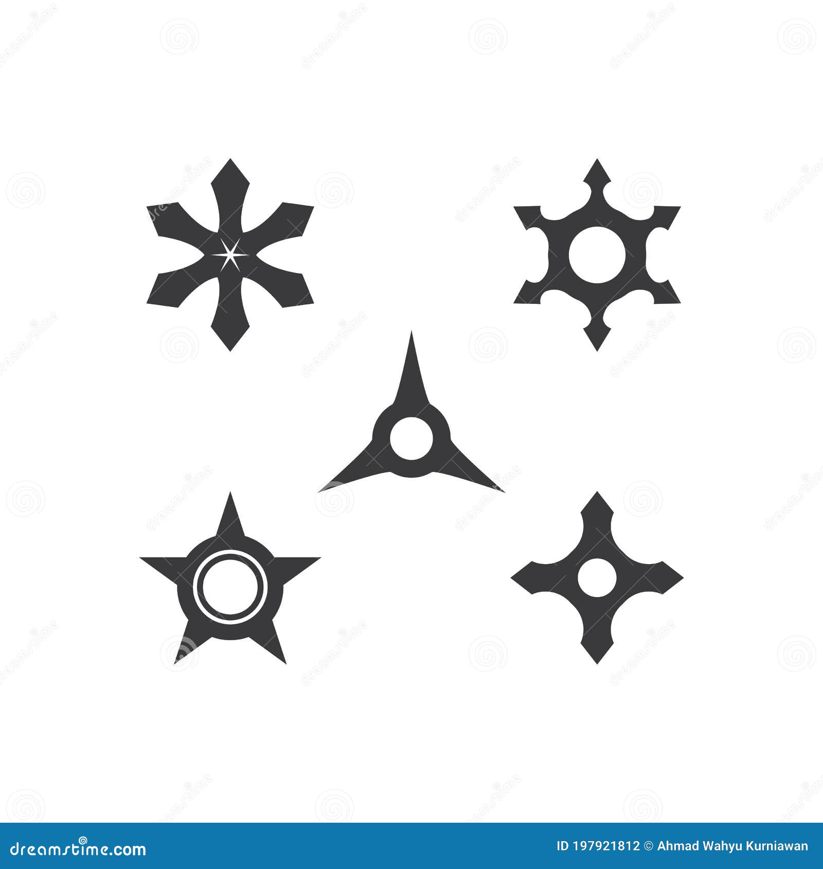 Shuriken icon stock vector. Illustration of powerful - 197921812