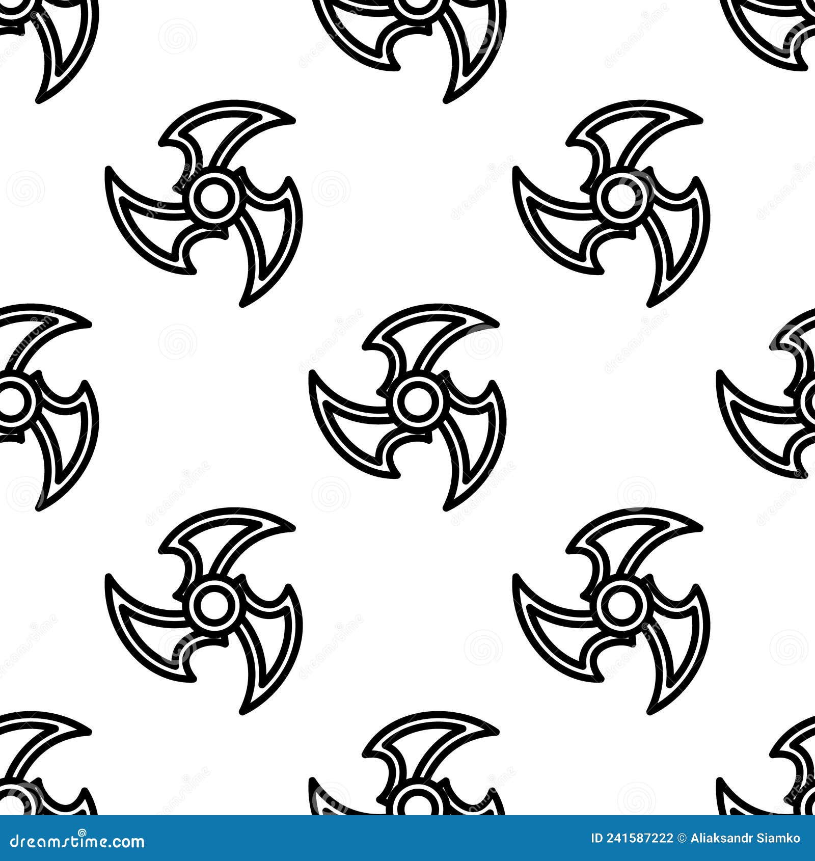 Shuriken Seamless Pattern Vector Illustration Stock Vector ...