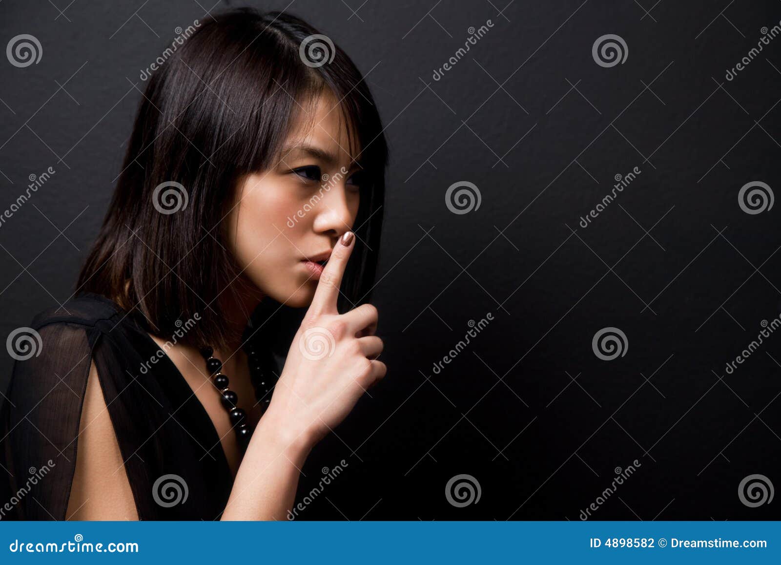 Shush stock photo. Image of fashion, black, copyspace - 4898582
