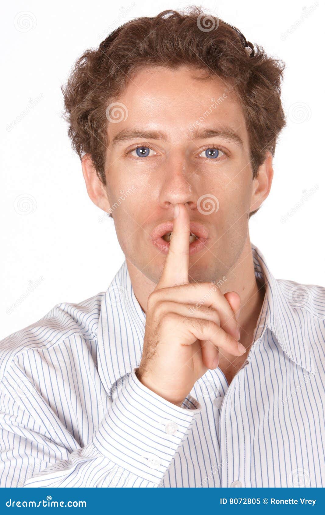 Shush stock image. Image of white, striped, young, male - 8072805