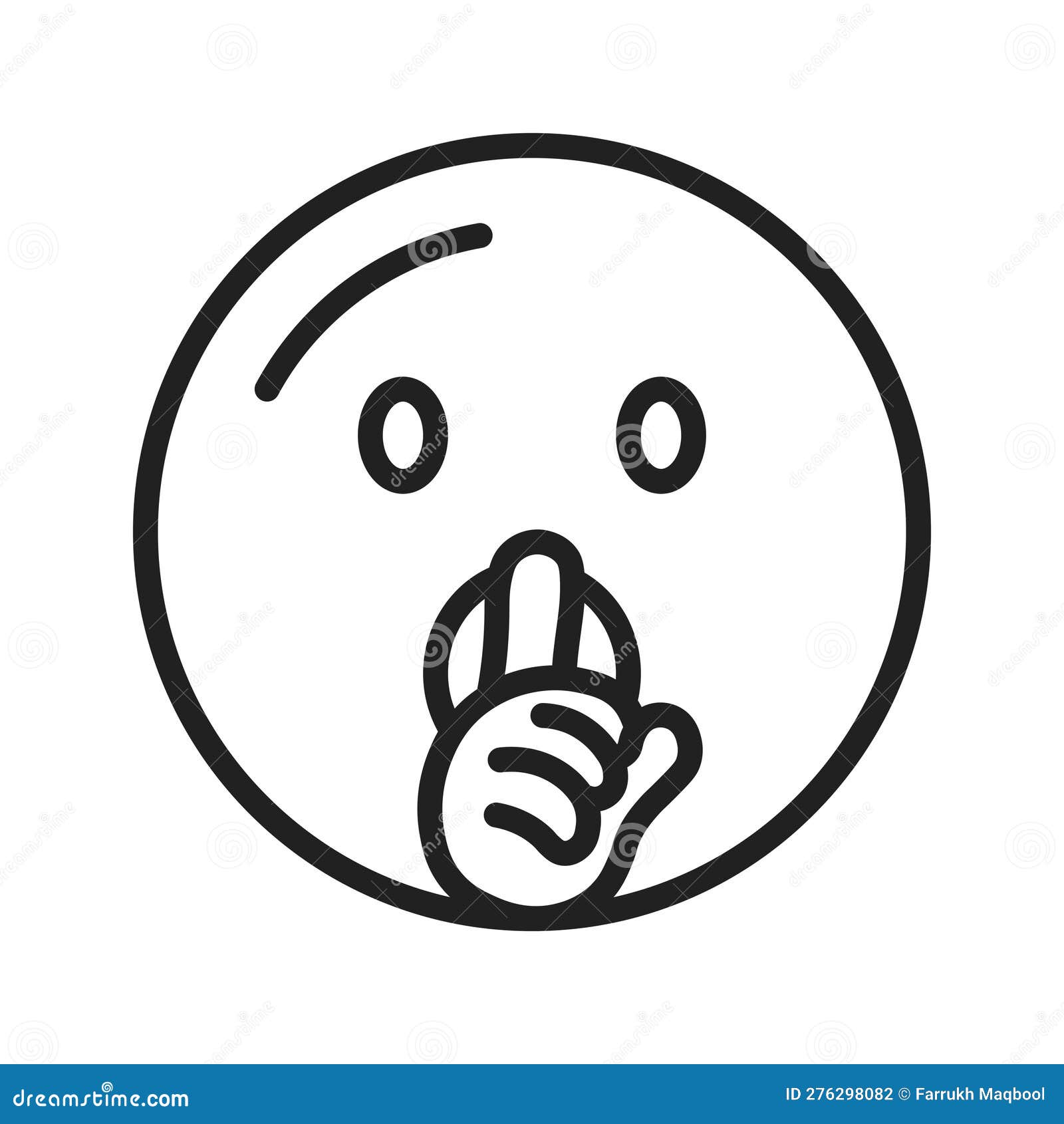 Shushing Face Icon Vector Image. Suitable for Mobile Apps, Web Apps and ...