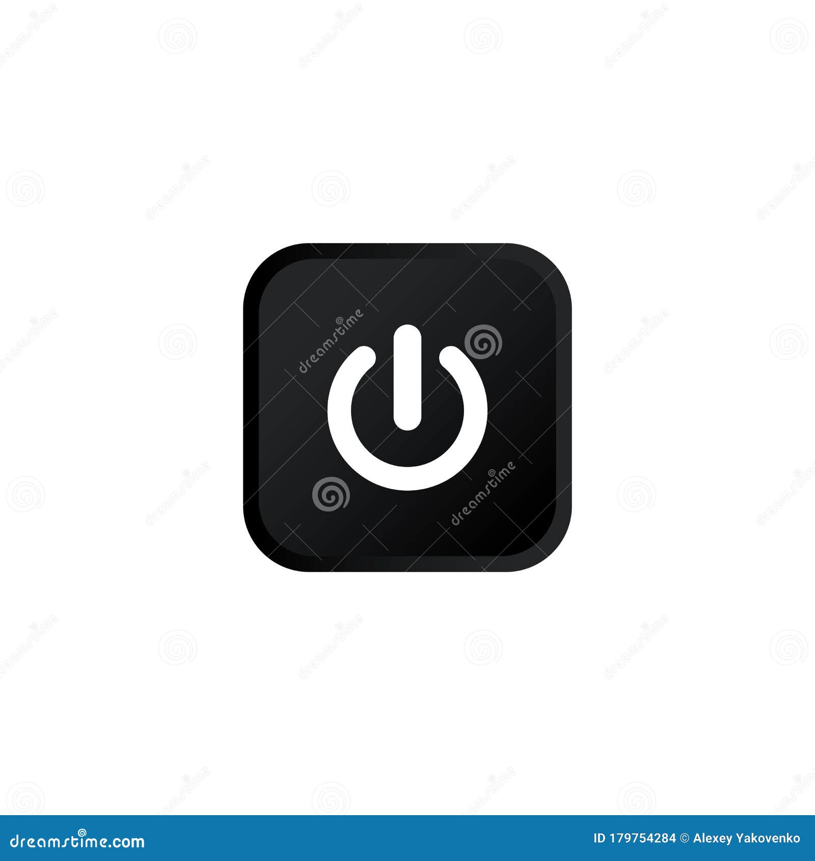 Shut Down Button Or Power On Off Icon Modern Button Design Black Symbol ...