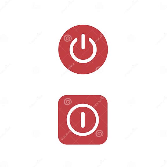 Shut down button stock vector. Illustration of circle - 93810558