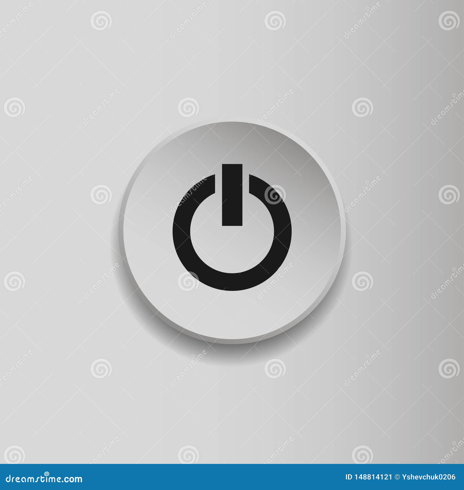 Shut Down Icon. Power on/Off Sign. Vector Illustration Stock Vector ...