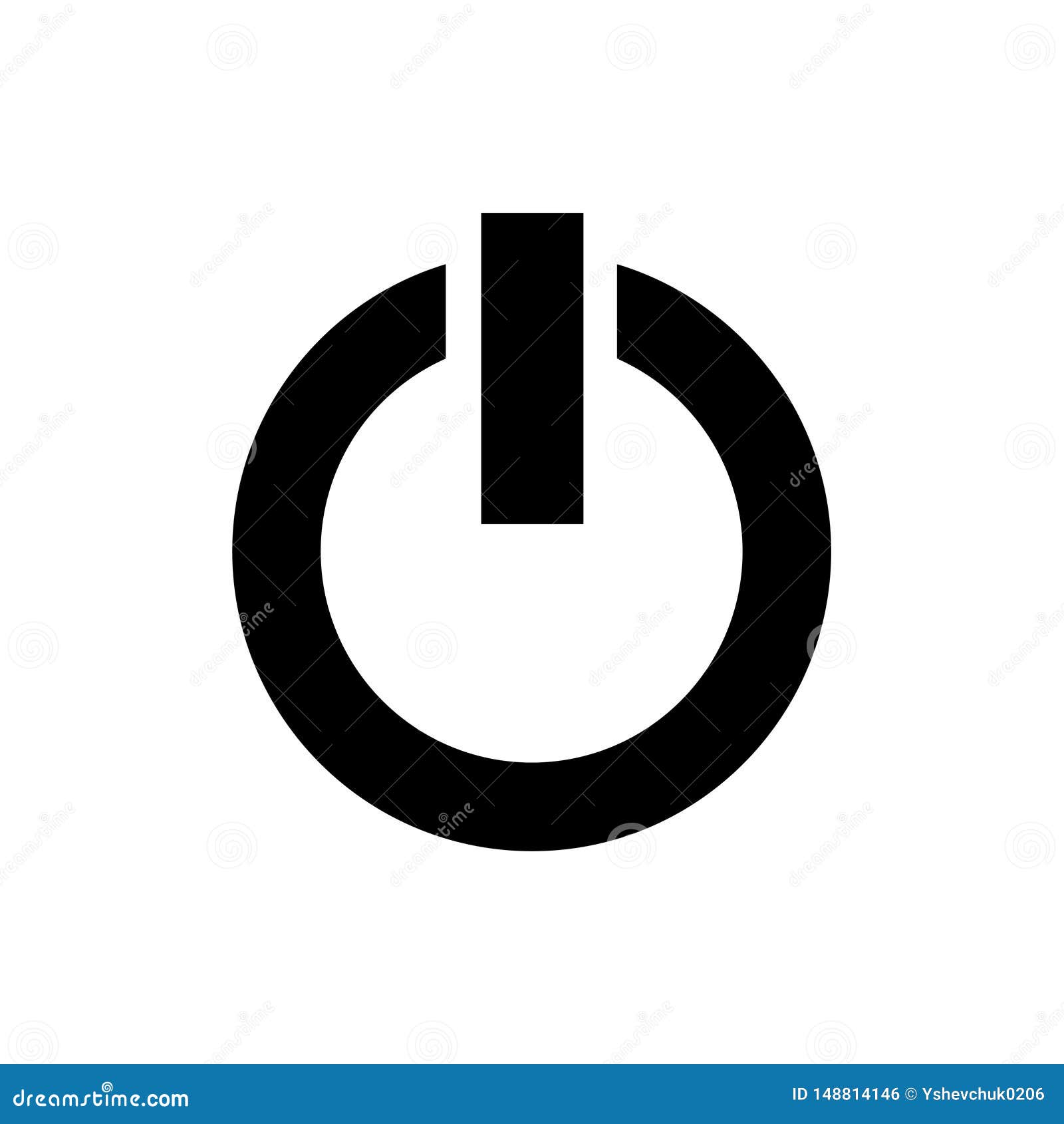 Shut Down Icon. Power on/Off Sign. Vector Illustration Stock Vector ...