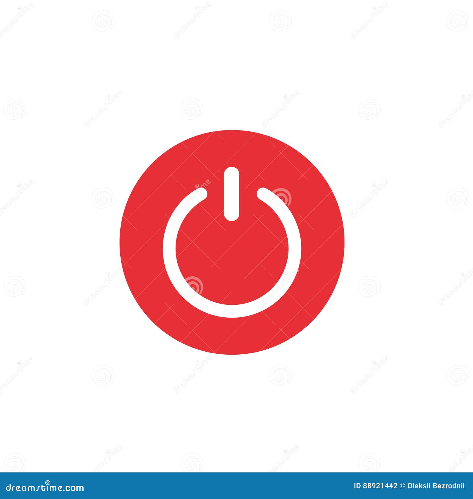 Shut down icon stock vector. Illustration of vector, close - 88921442