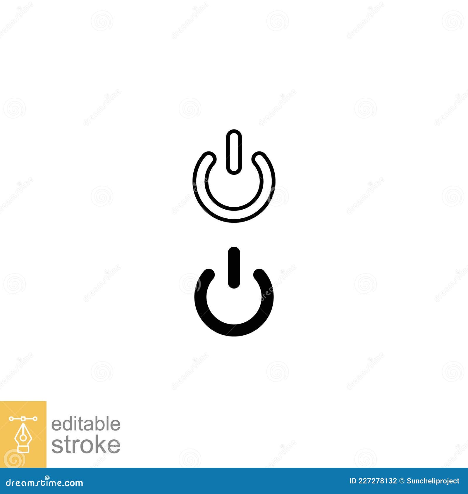 Shut Down Sign, Power Button, Circle, Close, Computer Line Icon. Start ...