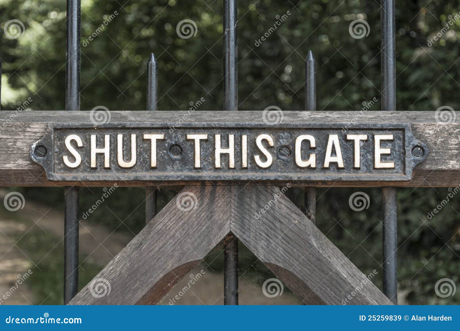 Shut this gate sign stock image. Image of shut, property - 25259839