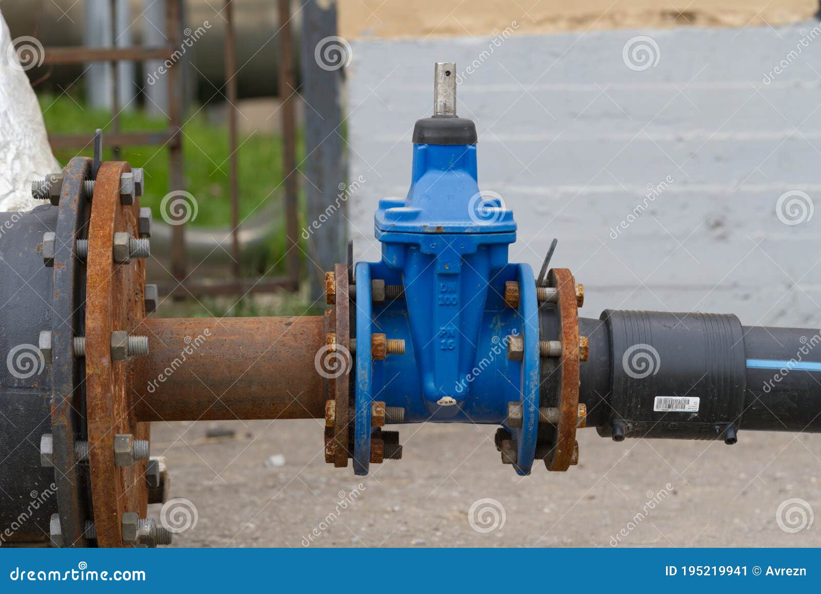 Shut-off Valves on the Pipe, Pressure Regulator Stock Image - Image of ...