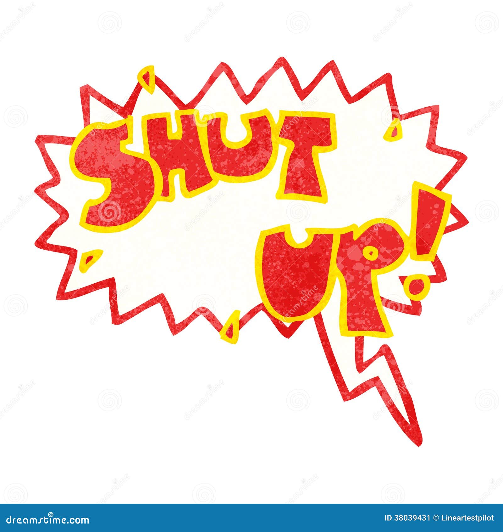 Shut up cartoon shout stock vector. Illustration of silly - 38039431