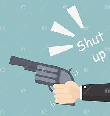 Shut up stock vector. Illustration of mixing, comic, alarmed - 44963761