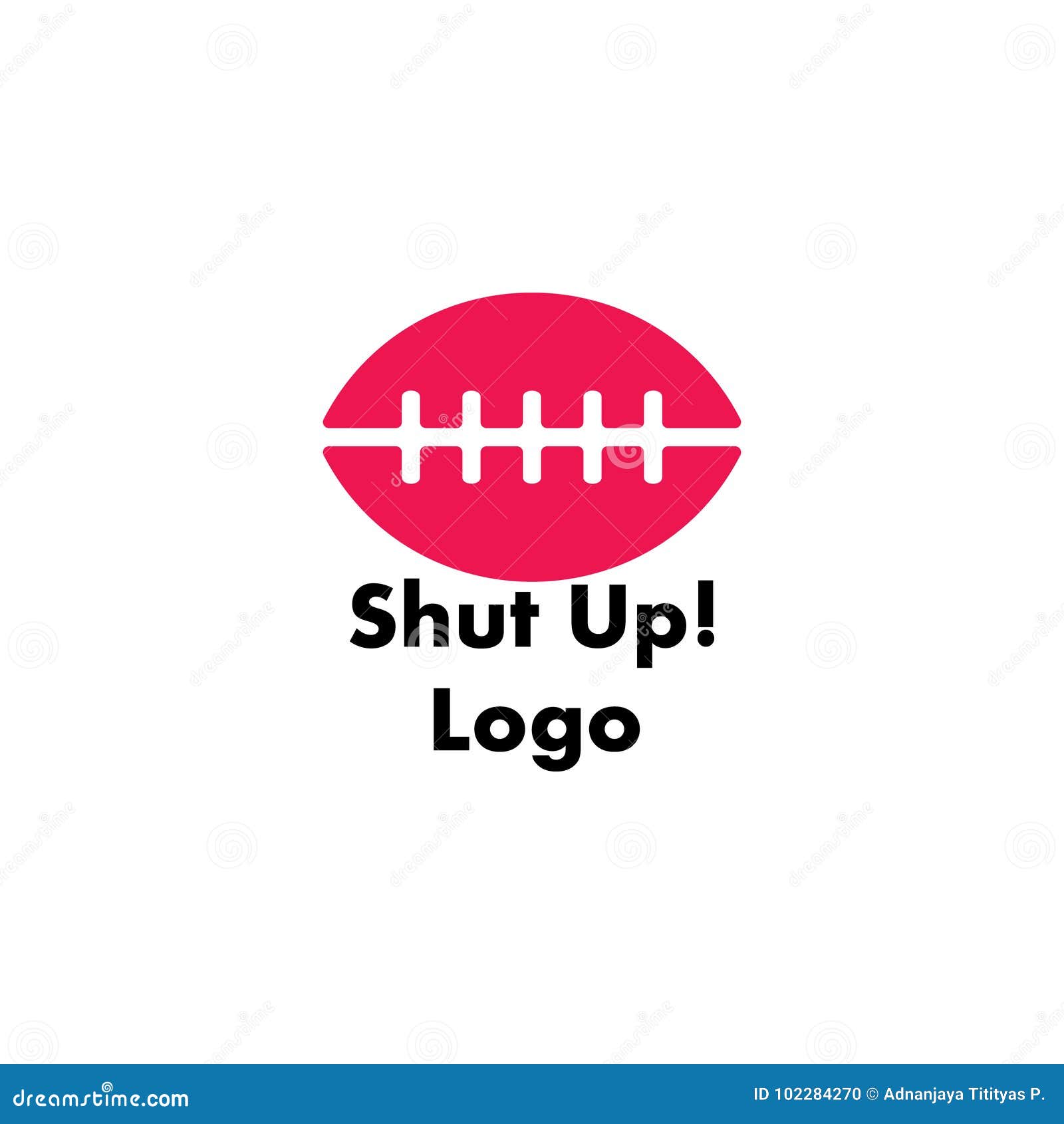 Shut up lip symbol logo stock illustration. Illustration of mandala ...