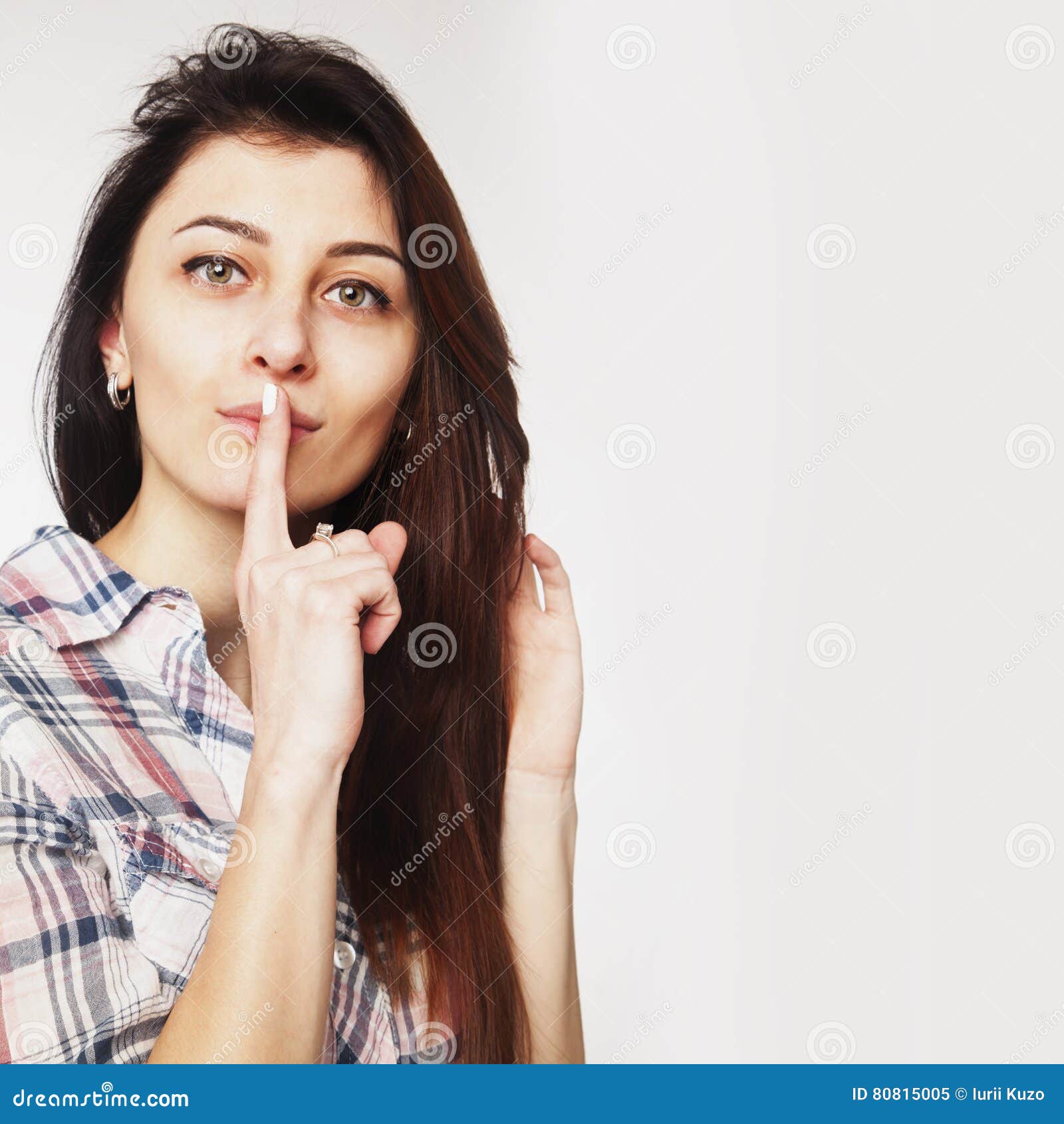 Shut Up Please ! - Finger on Lips Stock Image - Image of model ...