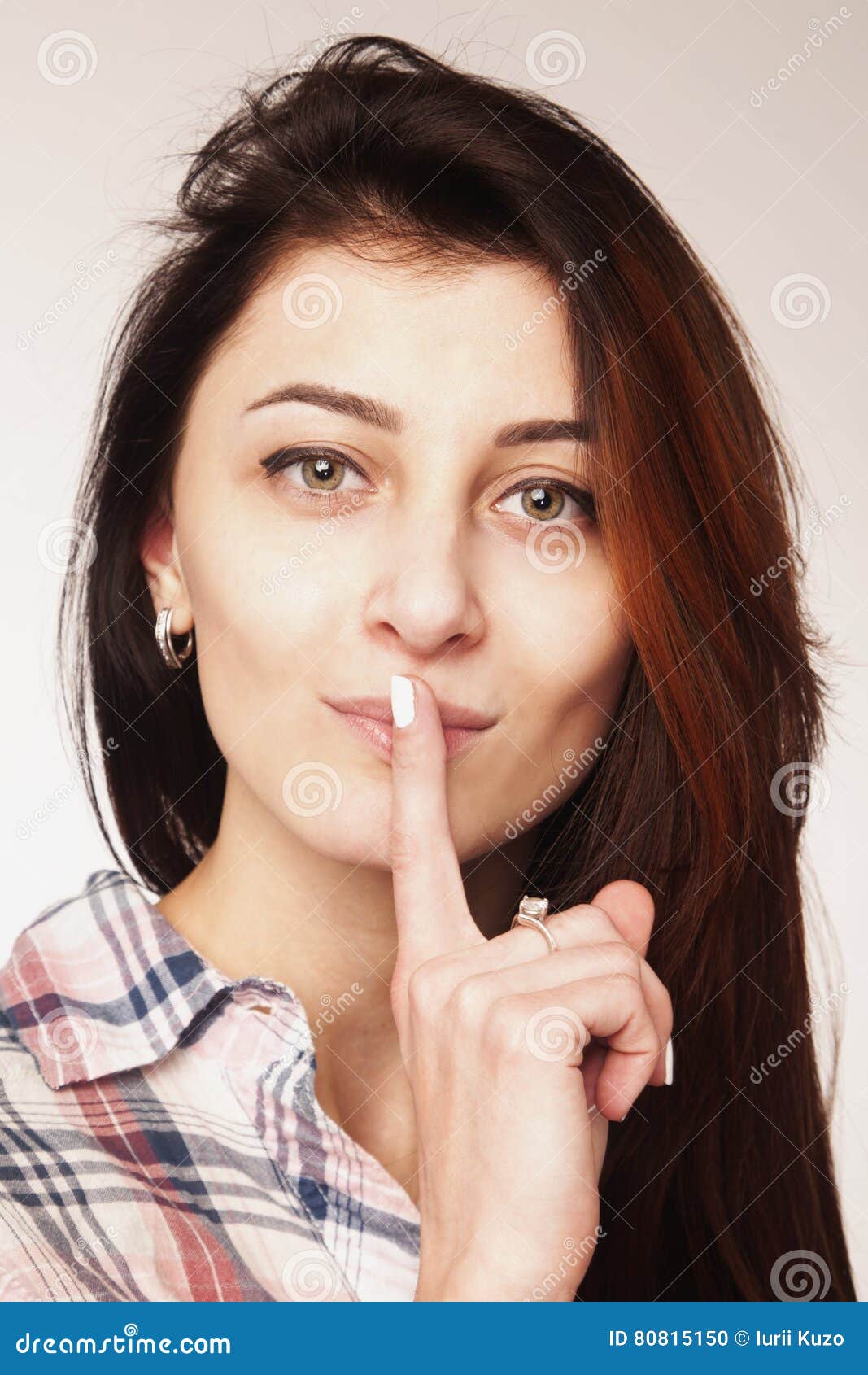 Shut Up Please ! - Finger on Lips Stock Photo - Image of person, finger ...