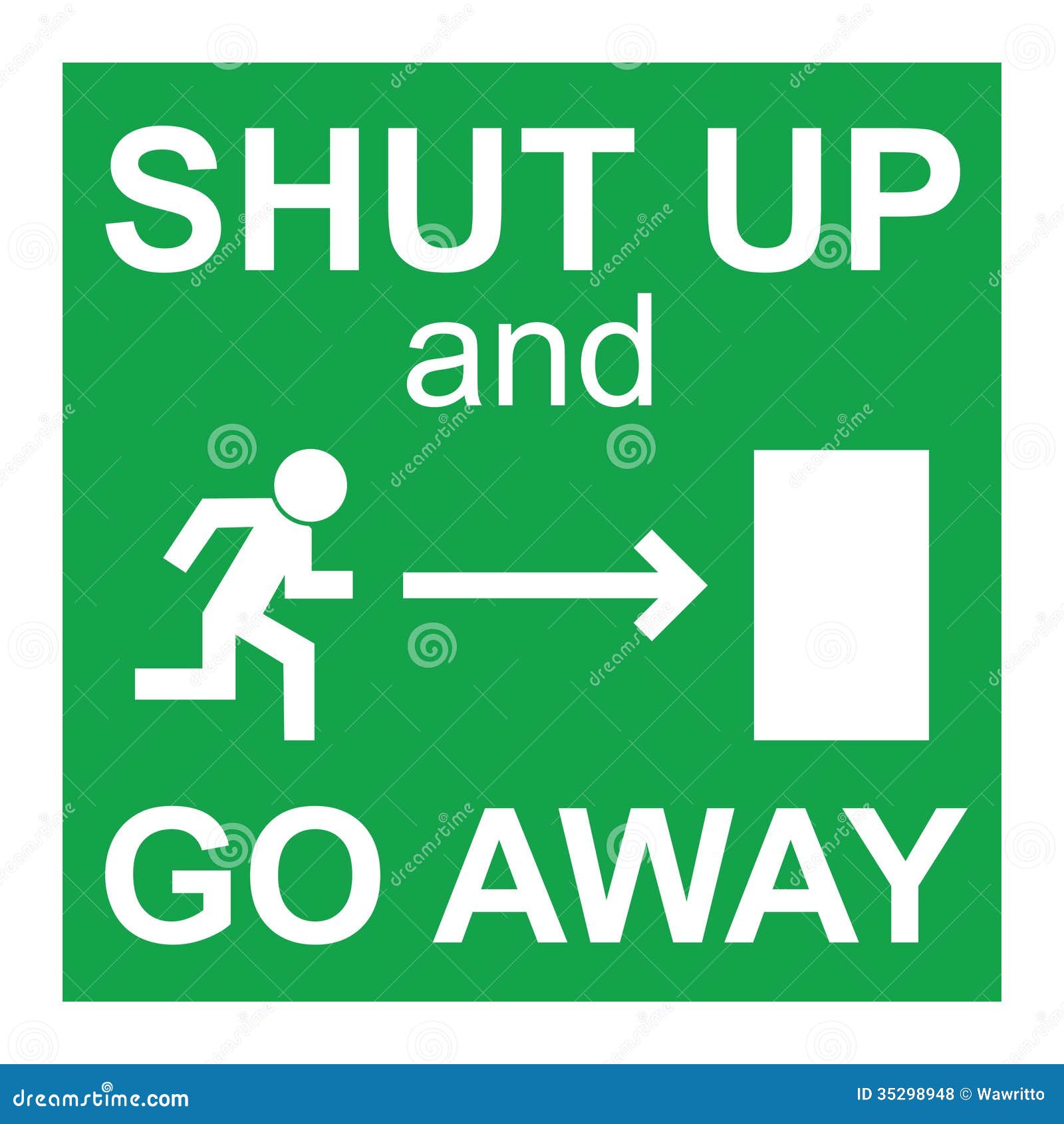 Shut up sign stock vector. Illustration of nasty, shut - 35298948