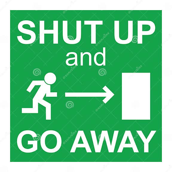 Shut up sign stock vector. Illustration of nasty, shut - 35298948