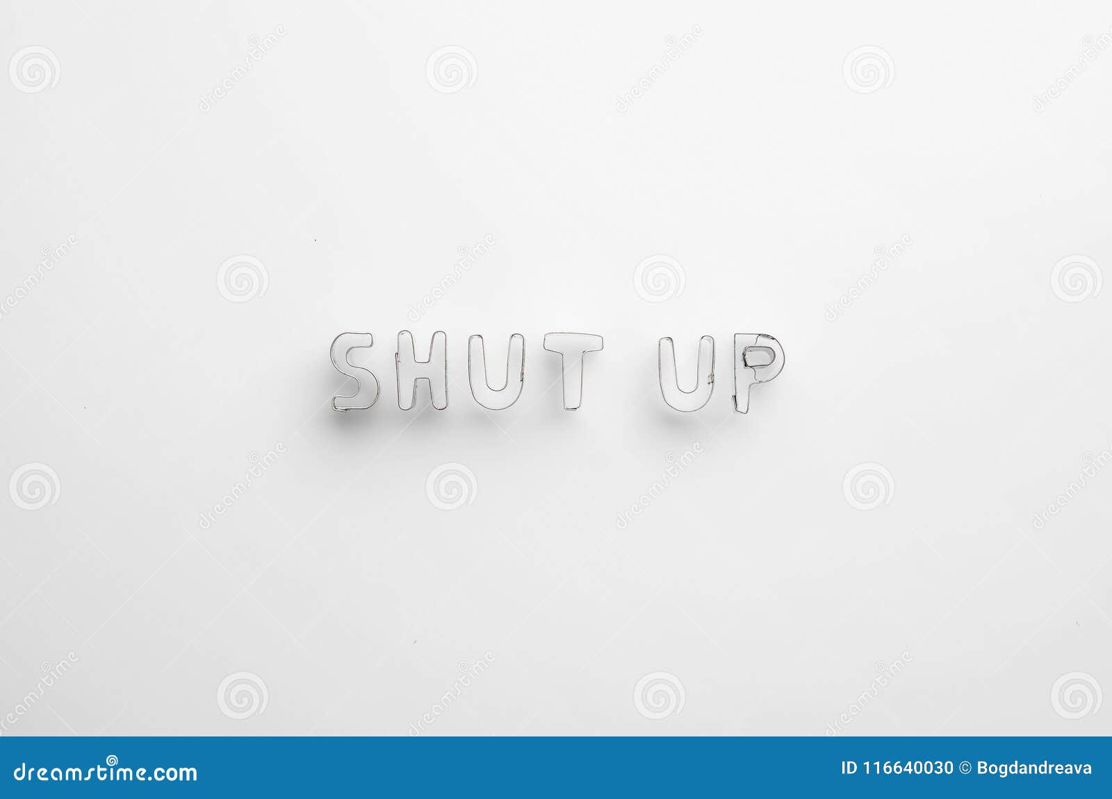 Shut up word stock photo. Image of background, forbidden - 116640030