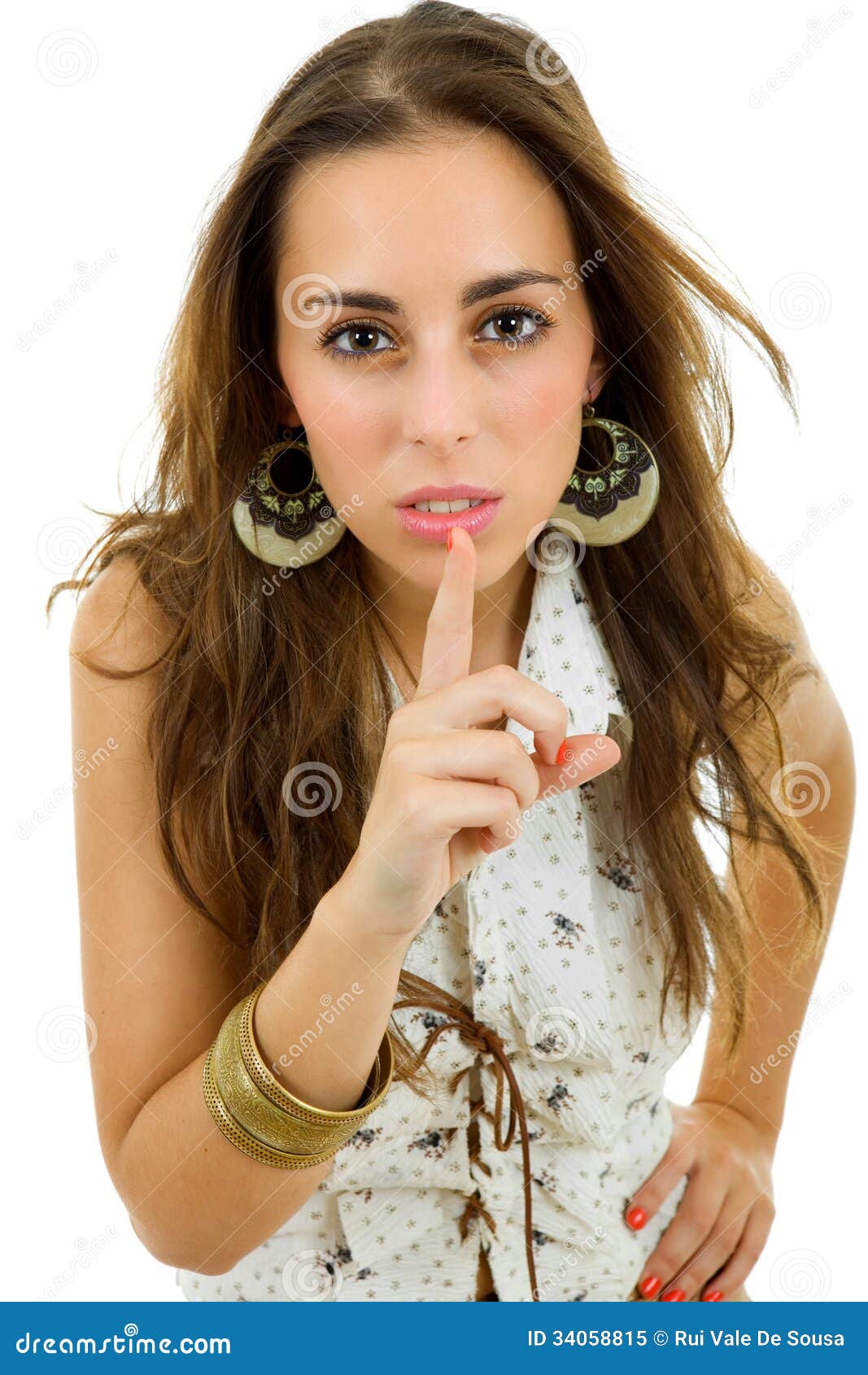 Shut up stock image. Image of adult, hair, people, expression - 34058815