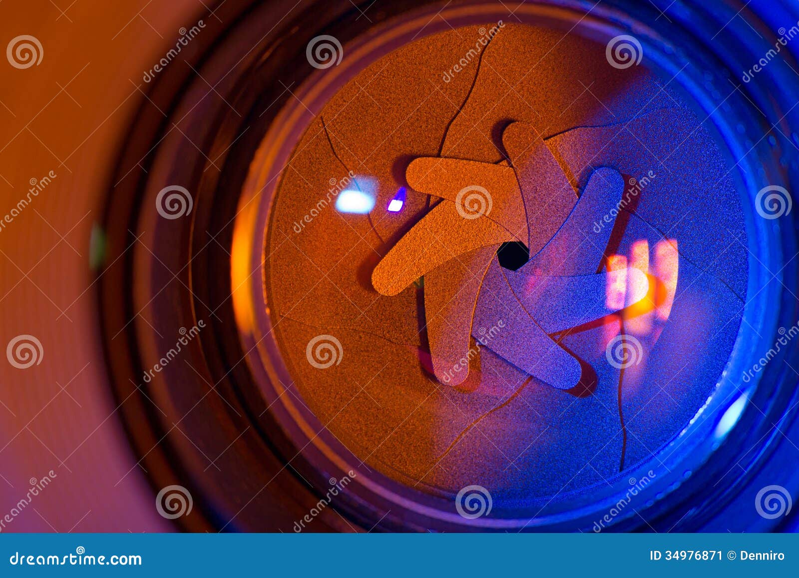 Shutter blades stock image. Image of aperture, orange - 34976871