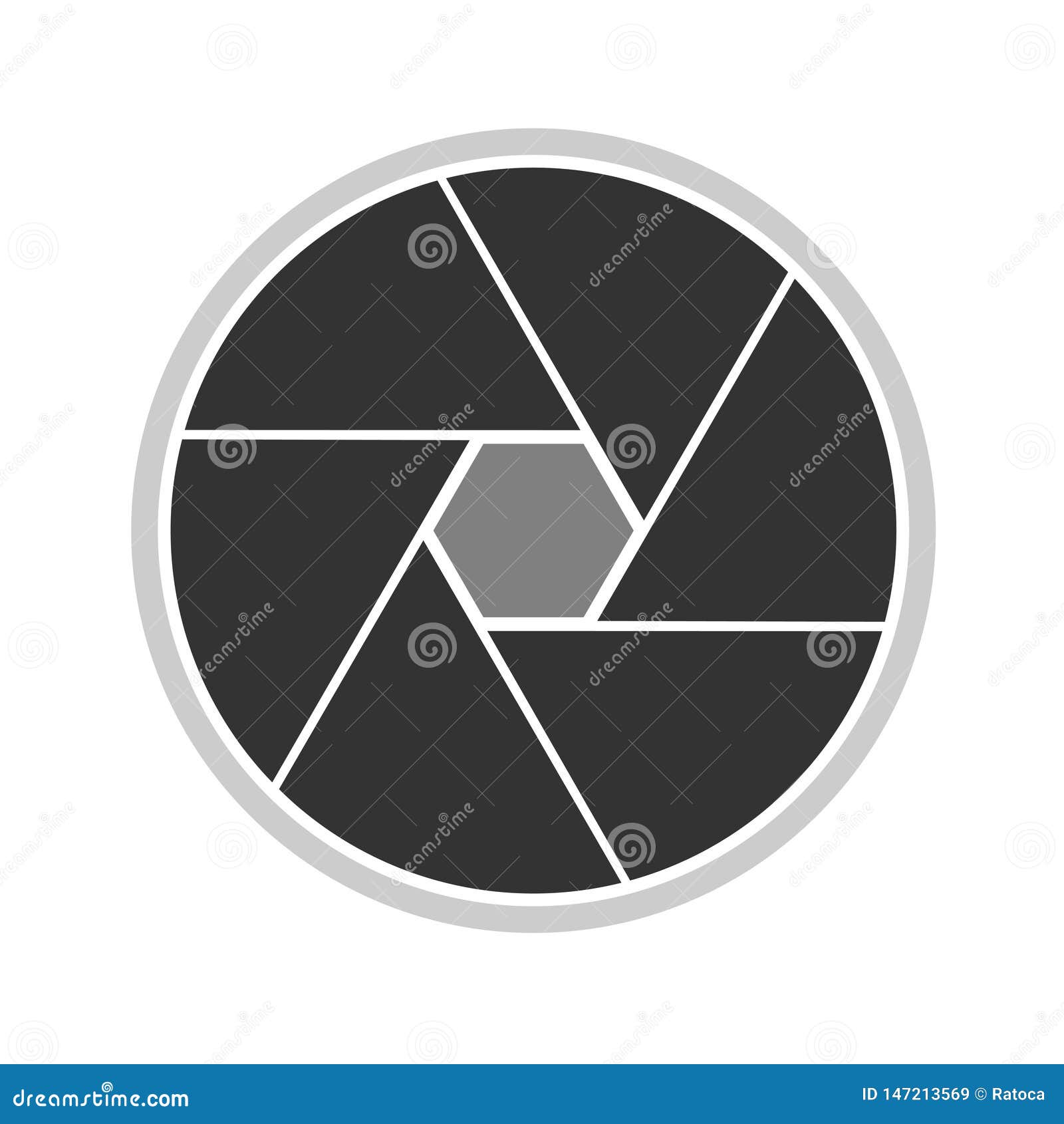 Shutter cam icon stock vector. Illustration of white - 147213569