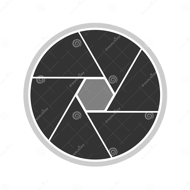 Shutter cam icon stock vector. Illustration of white - 147213569