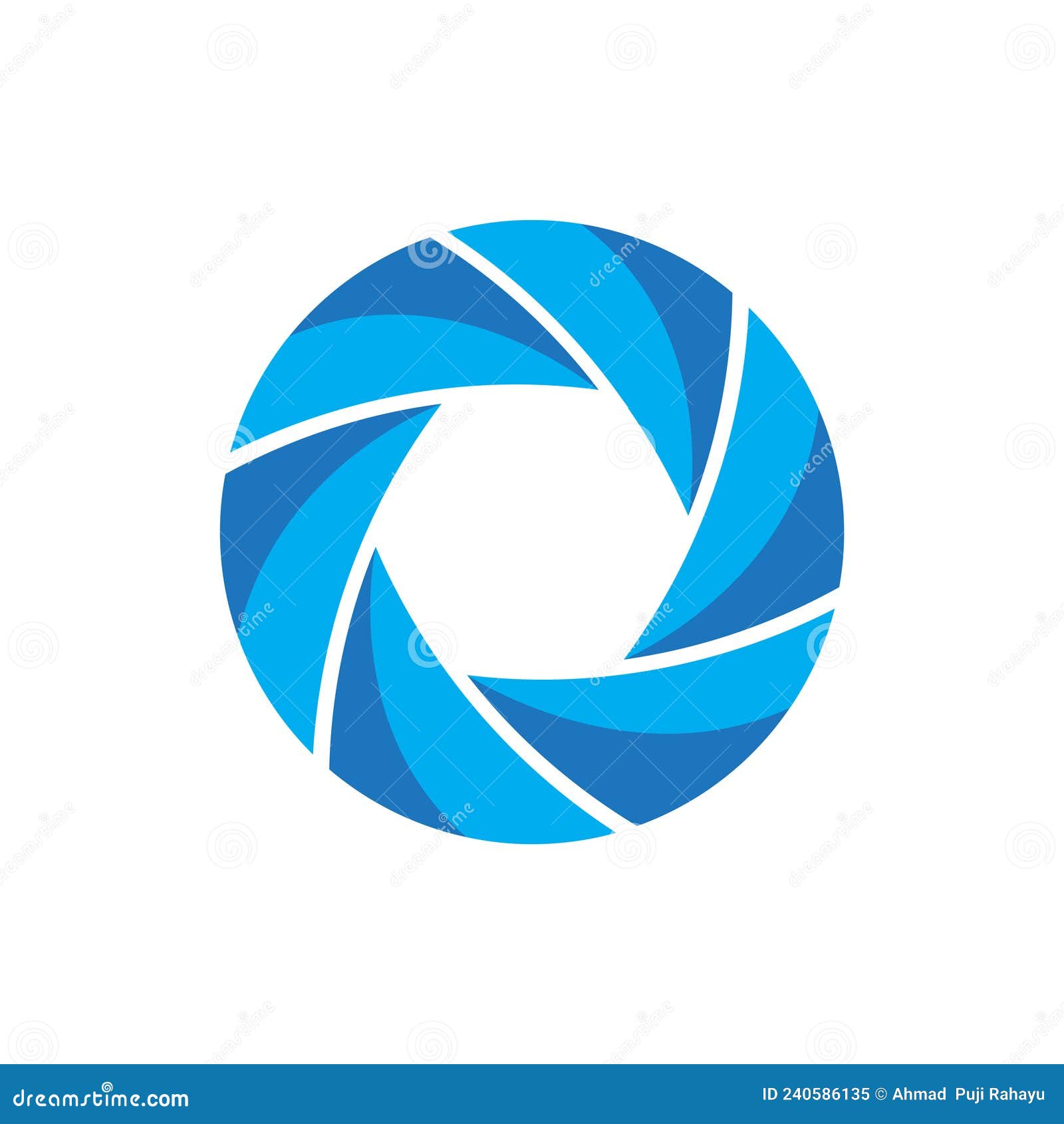 Shutter Camera Lens with Wave Logo Design, Vector Graphic Symbol Icon ...