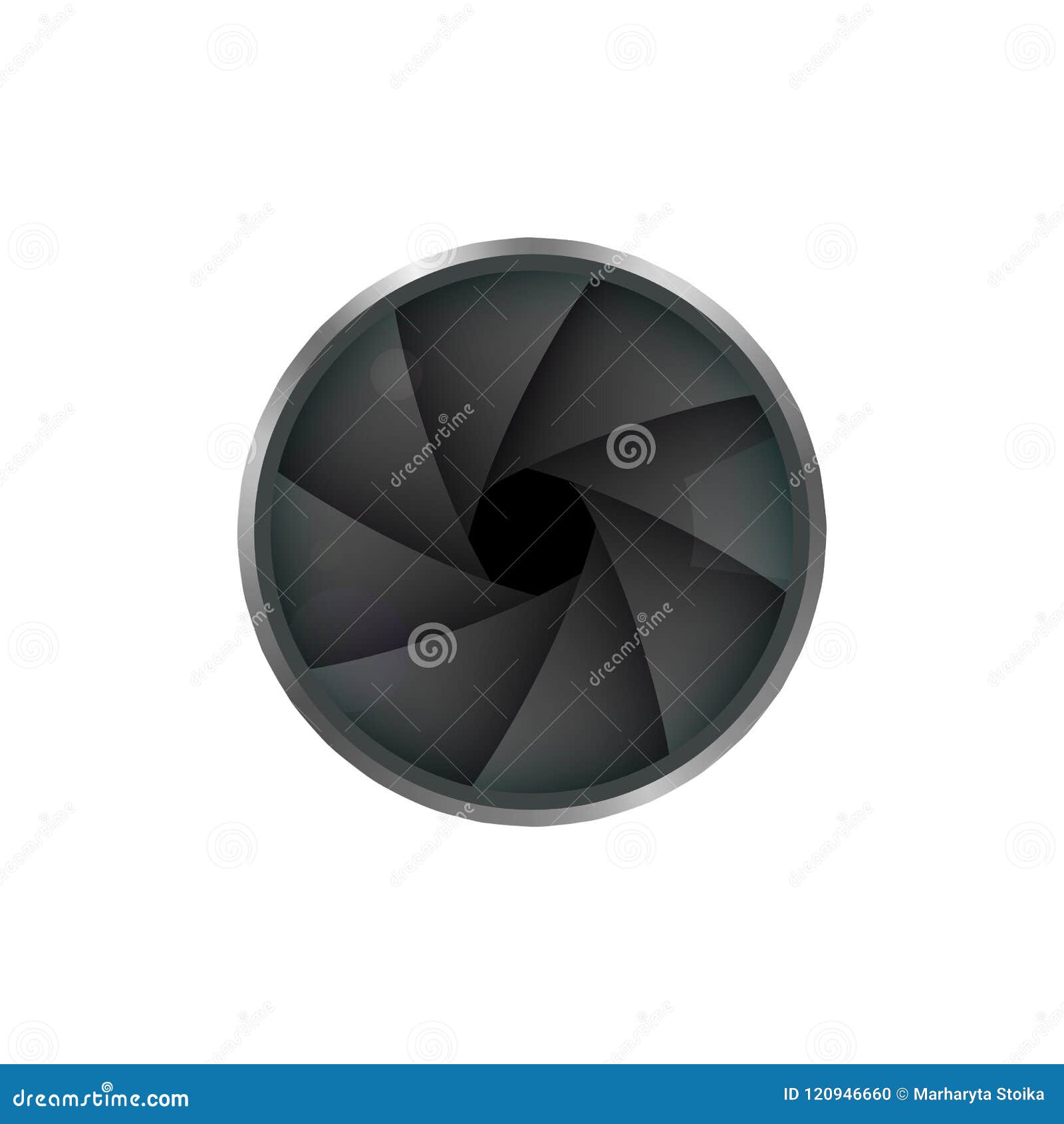 The shutter of the camera. stock vector. Illustration of flash - 120946660