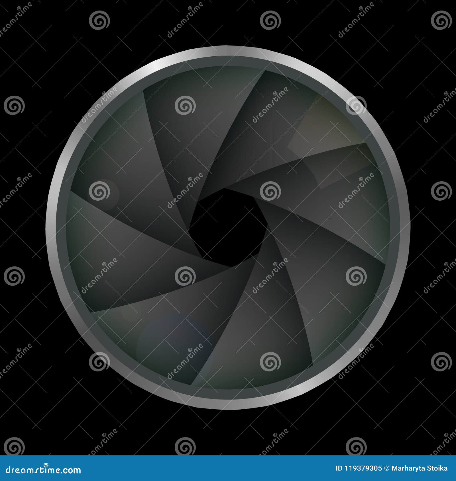 The shutter of the camera. stock vector. Illustration of lens - 119379305