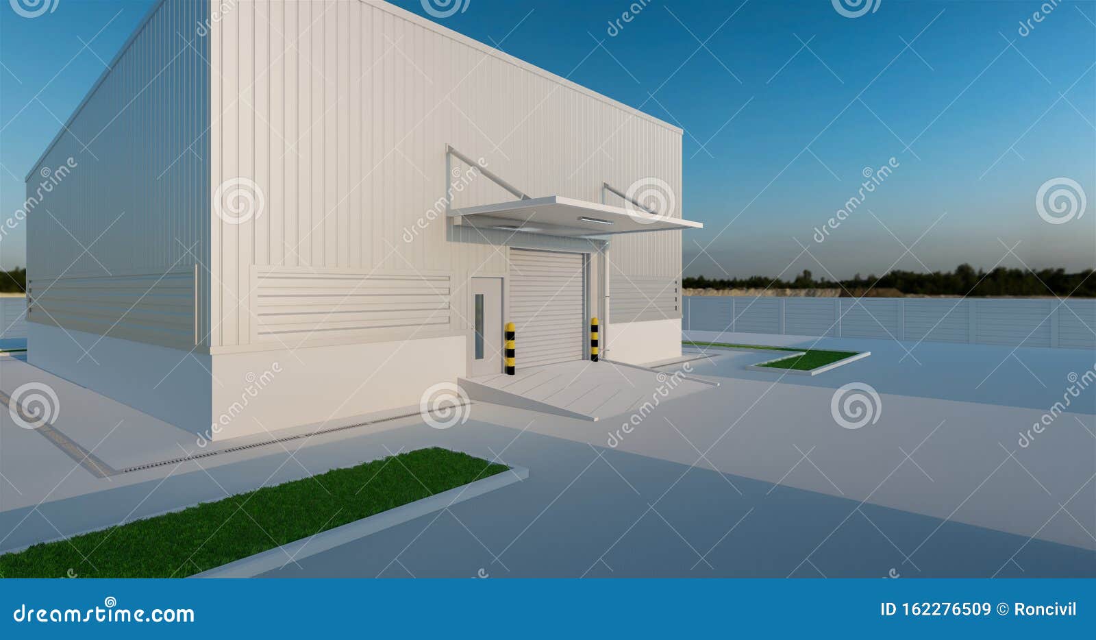 Shutter door factory stock illustration. Illustration of industrial ...