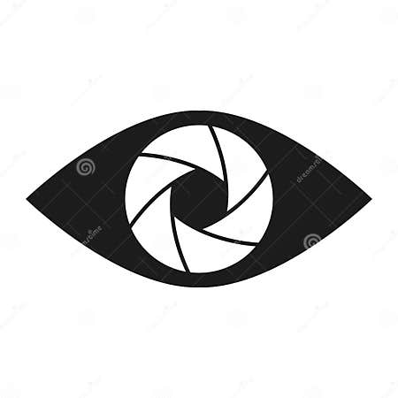 Shutter Eye Conceptual Flat Abstract Icon Stock Vector - Illustration ...