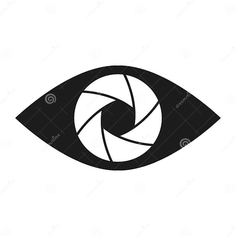 Shutter Eye Conceptual Flat Abstract Icon Stock Vector - Illustration ...