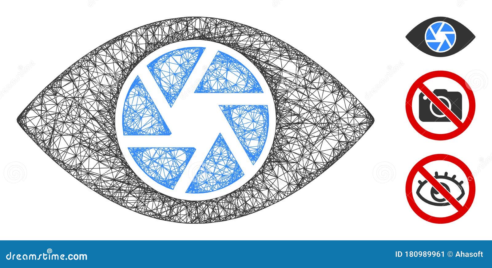 Shutter Eye Polygonal Web Vector Mesh Illustration Stock Vector ...