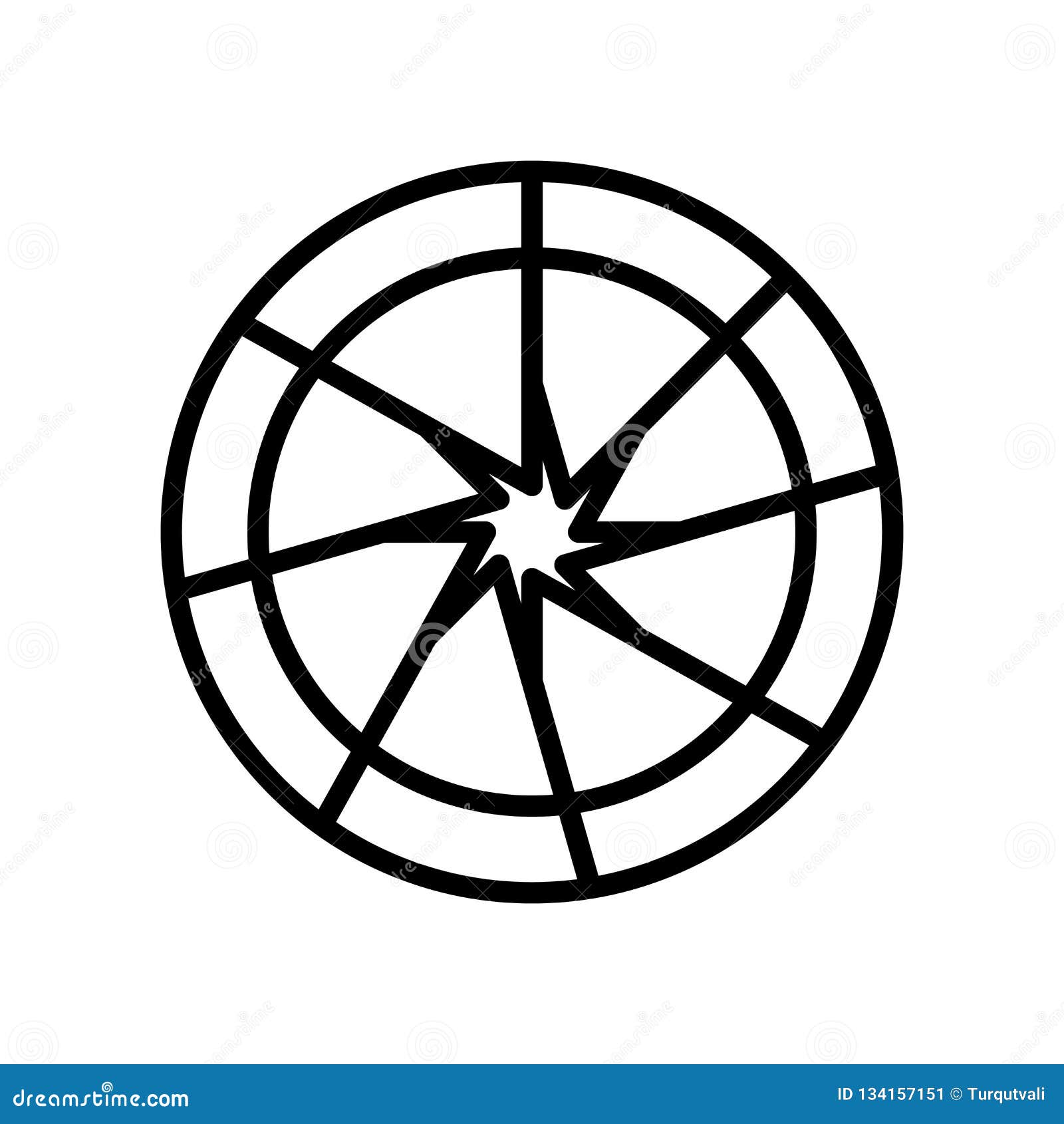 Shutter Icon Vector Isolated on White Background, Shutter Sign , Line ...