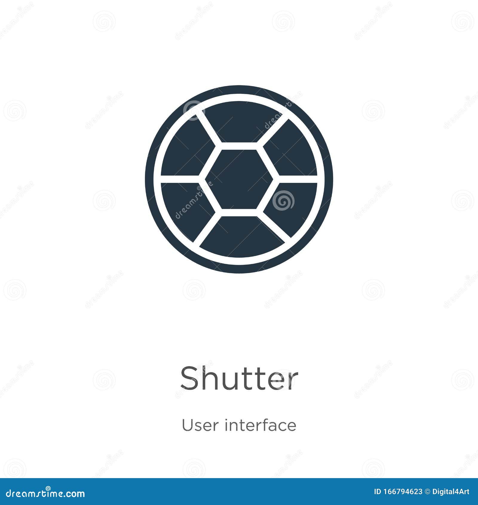 Shutter Icon Vector. Trendy Flat Shutter Icon from User Interface ...