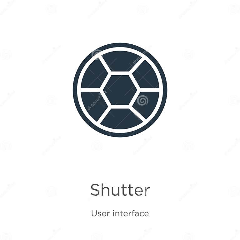 Shutter Icon Vector. Trendy Flat Shutter Icon from User Interface ...