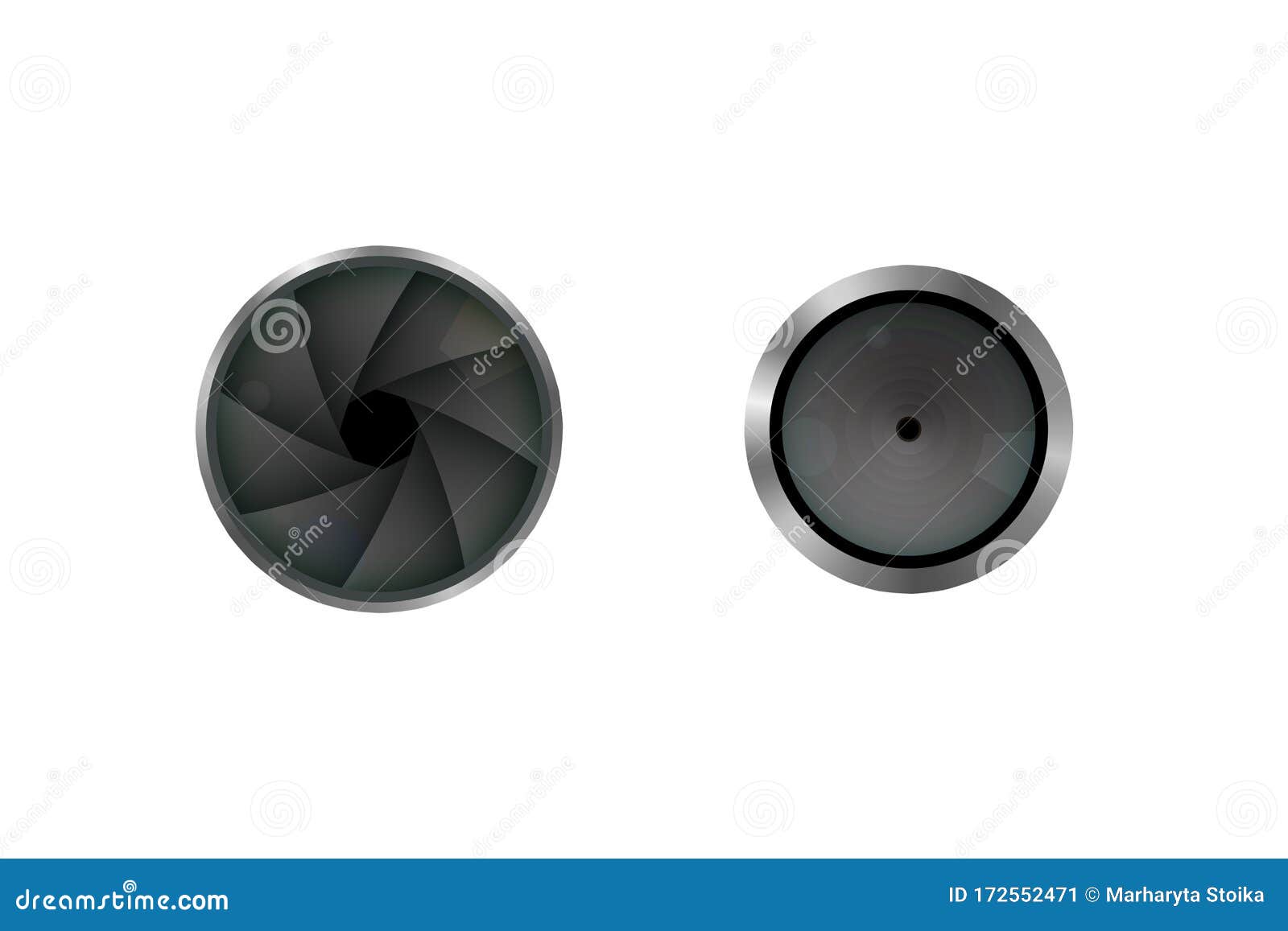 Shutter and lens. stock vector. Illustration of bright - 172552471