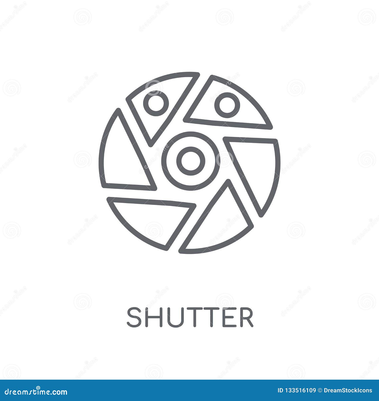 Shutter Linear Icon. Modern Outline Shutter Logo Concept on Whit Stock ...